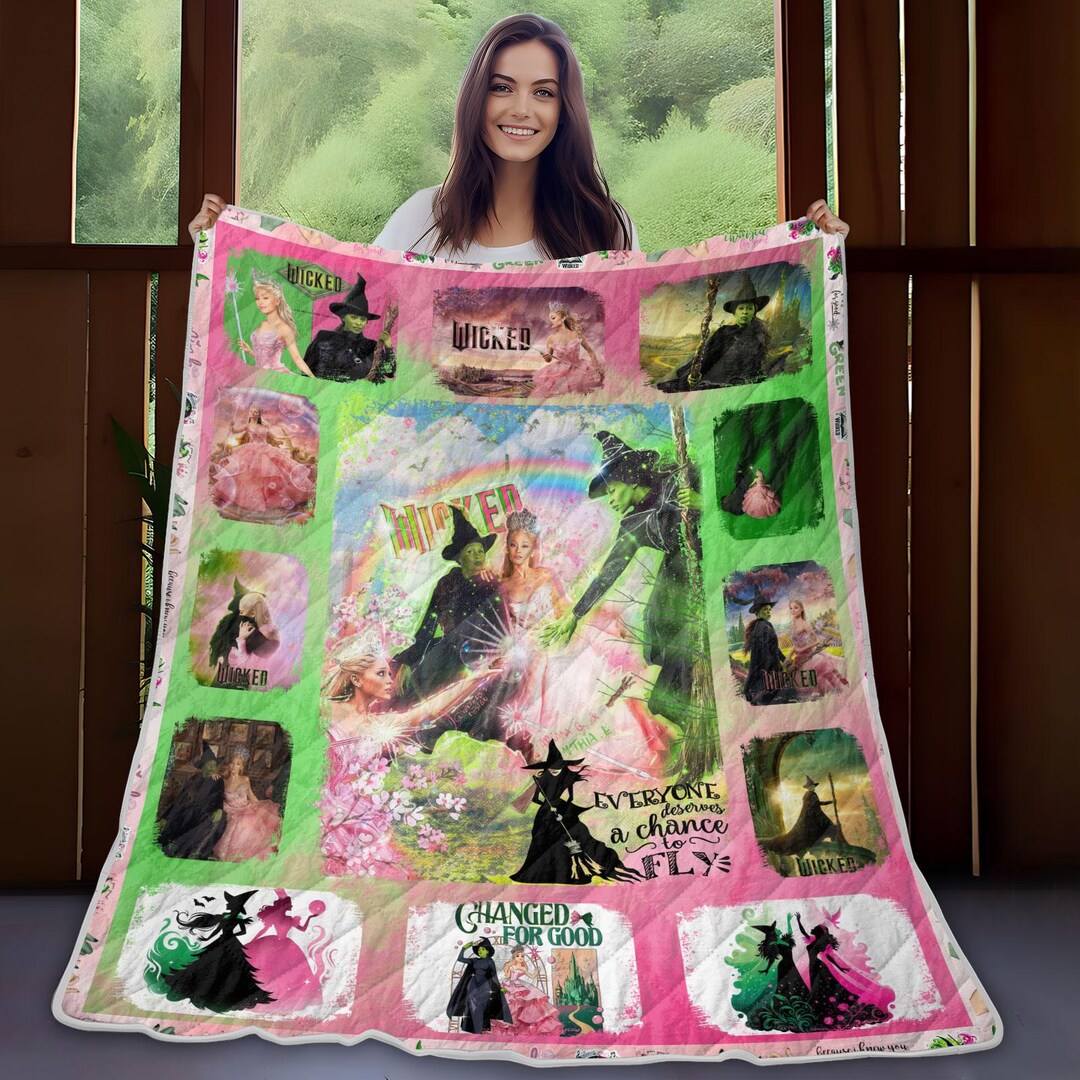Wicked Quilt, Wizard of Oz Quilt Pattern, Elphaba & Glinda Modern Quilt ...