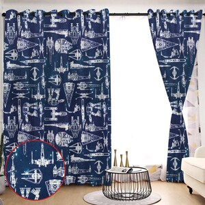 Star Wars Curtains, Disney Movie Door Curtains, Space Ship Battle ...