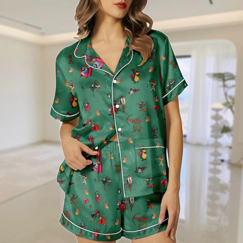 Disney Robin Hood Satin Pajamas Set, Little John Oode-lally Women ...