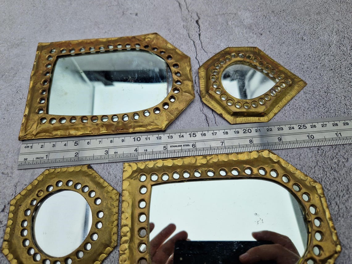 Moroccan Handmade Wall Mirror, Decorative Mirror, Vintage Mirror. Set ...