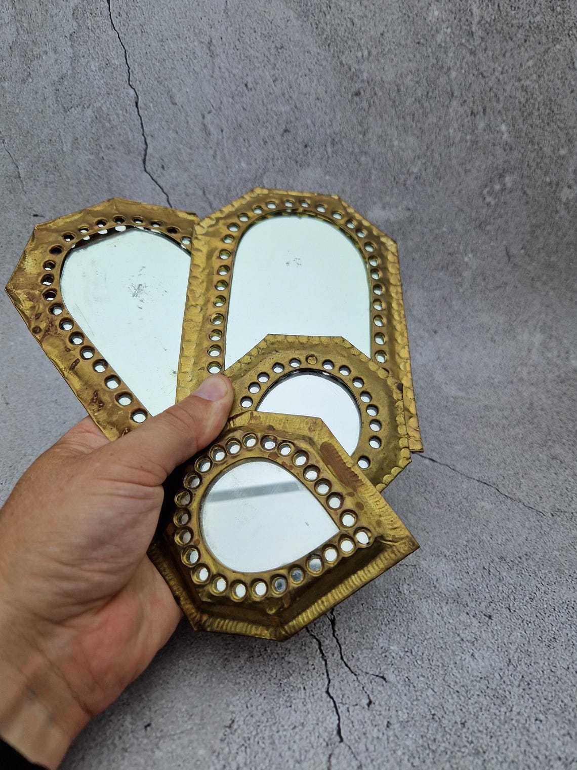 Moroccan Handmade Wall Mirror, Decorative Mirror, Vintage Mirror. Set ...
