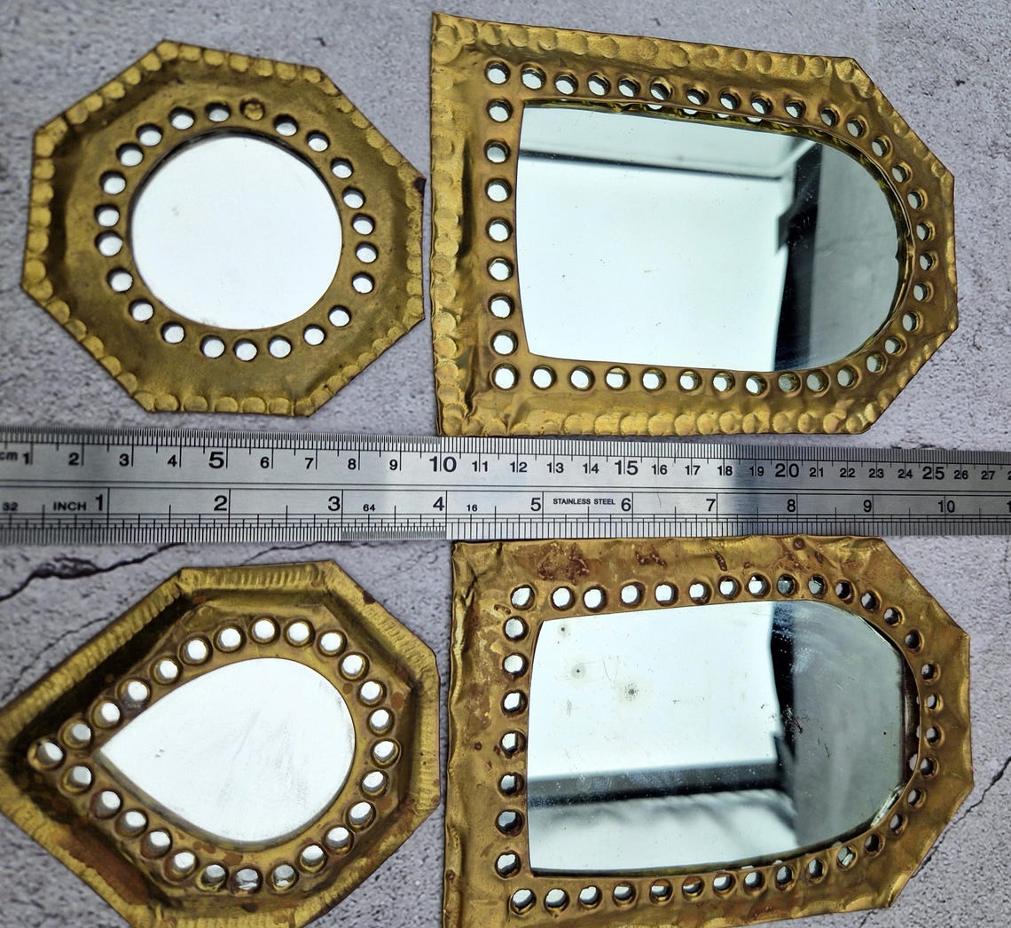 Moroccan Handmade Wall Mirror, Decorative Mirror, Vintage Mirror. Set ...