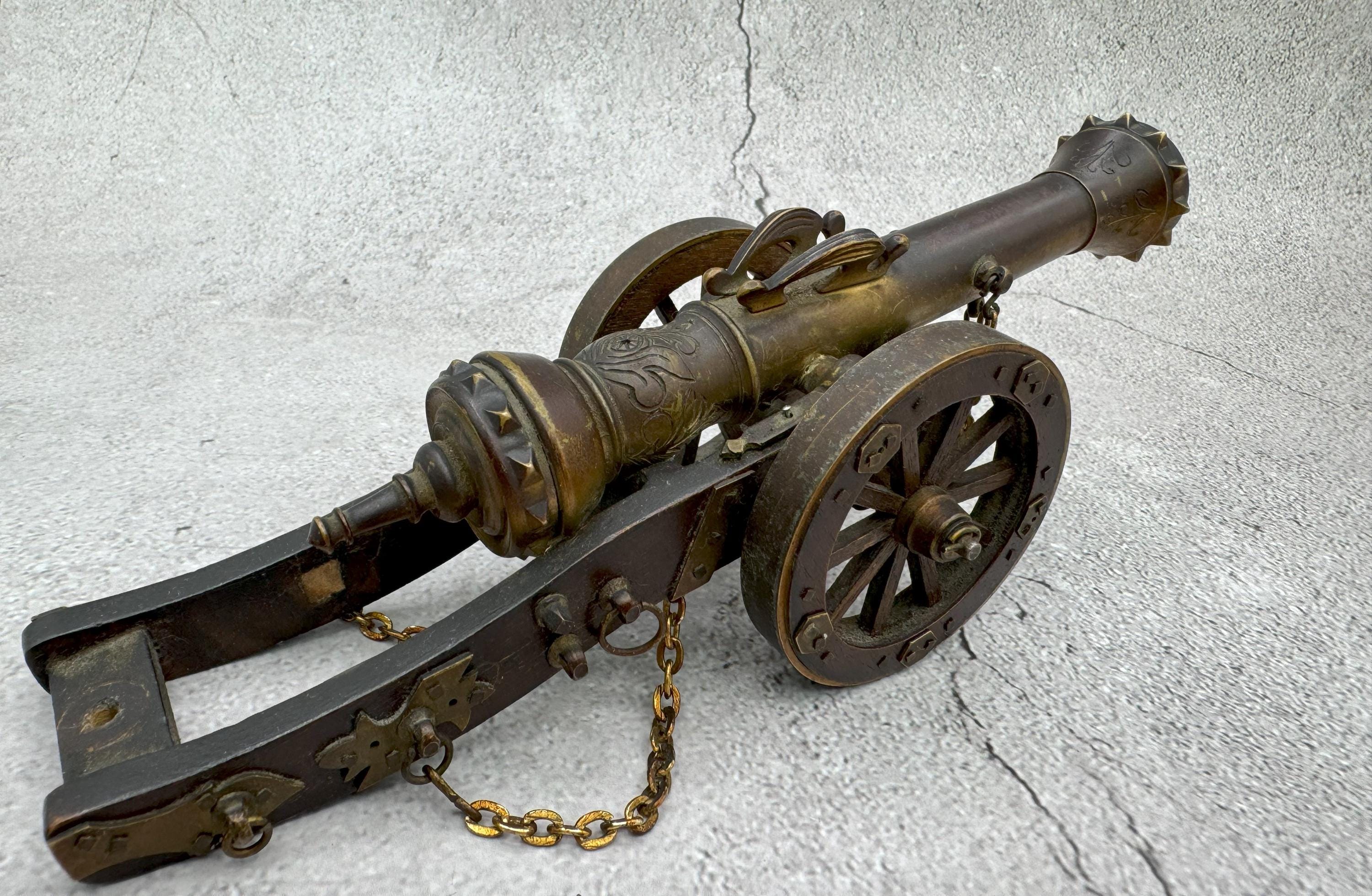 Bronze Model of Civil War Artillery Cannon 8 Inches Military Decor ...