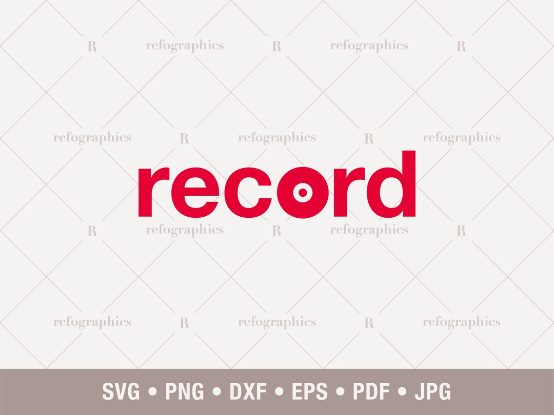 Record, Svg File, Vector File, Cricut File, Silhouette File, Laser File ...