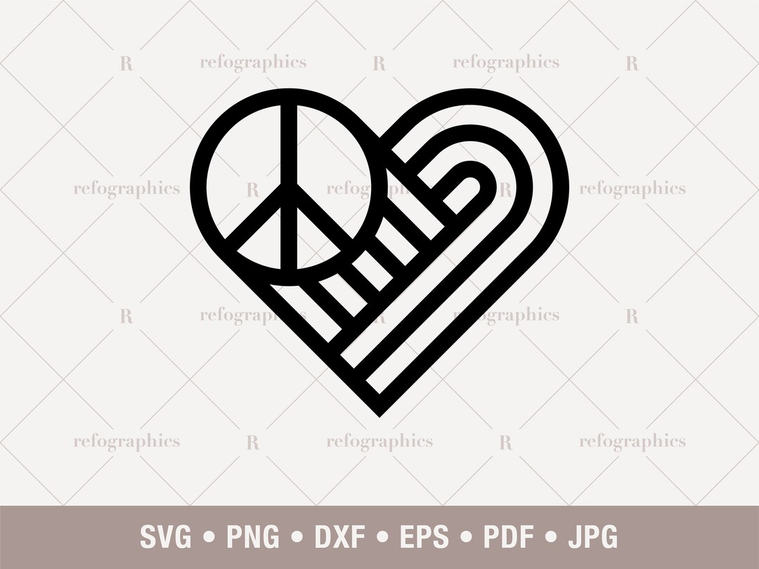 Peace Love, Svg File, Vector File, Cricut File, Silhouette File, Laser ...