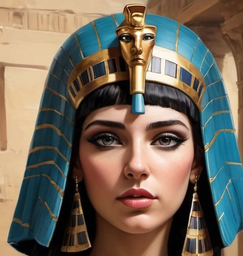 Cleopatra Realistic Digital Painting Portrait Unique Digital Art - Etsy