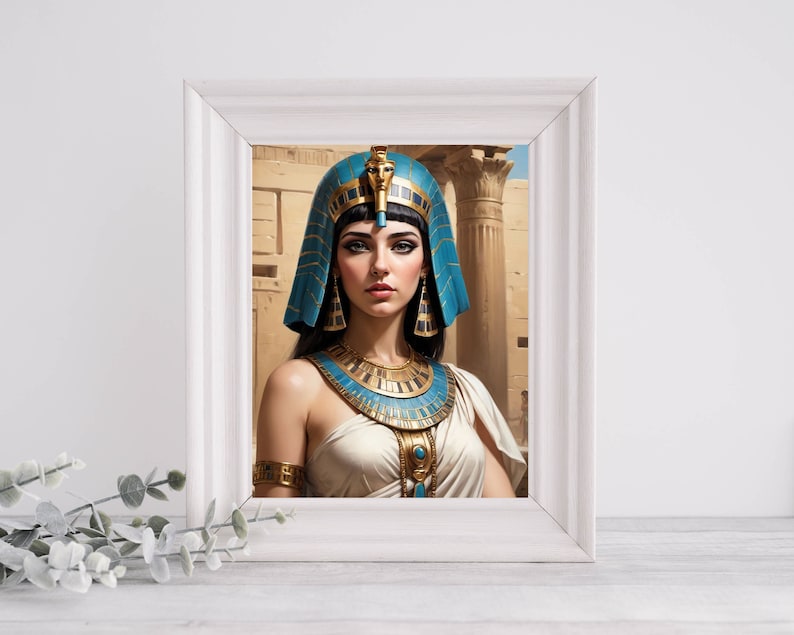 Cleopatra Realistic Digital Painting Portrait Unique Digital Art - Etsy