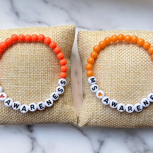 MS Multiple Sclerosis Custom Handcrafted Beaded Bracelet Rare Disease ...