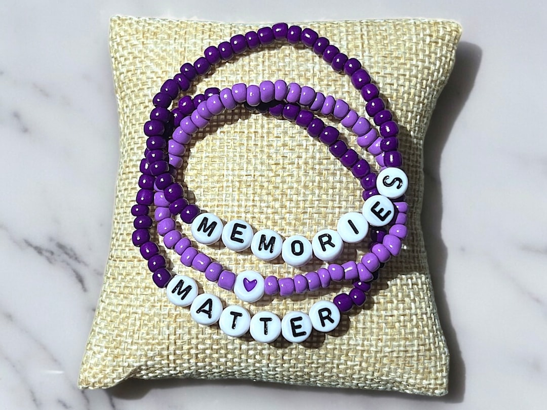 Alzheimer’s Awareness Bracelet Trio Set - Memories Matter - Dementia ...