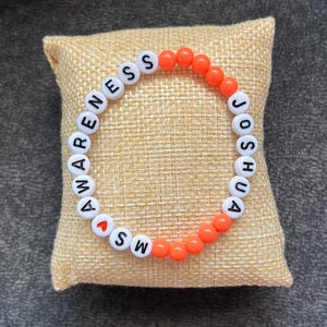 MS Multiple Sclerosis Custom Handcrafted Beaded Bracelet Rare Disease ...
