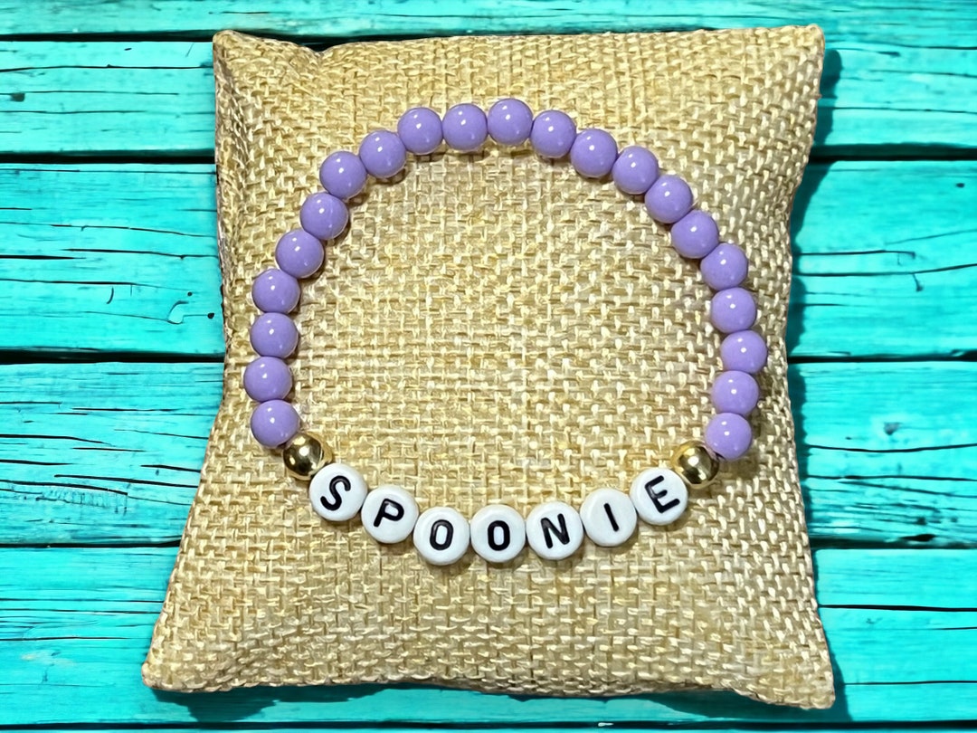 Spoonie - Autoimmune Disease Awareness Handcrafted Beaded Stretch ...