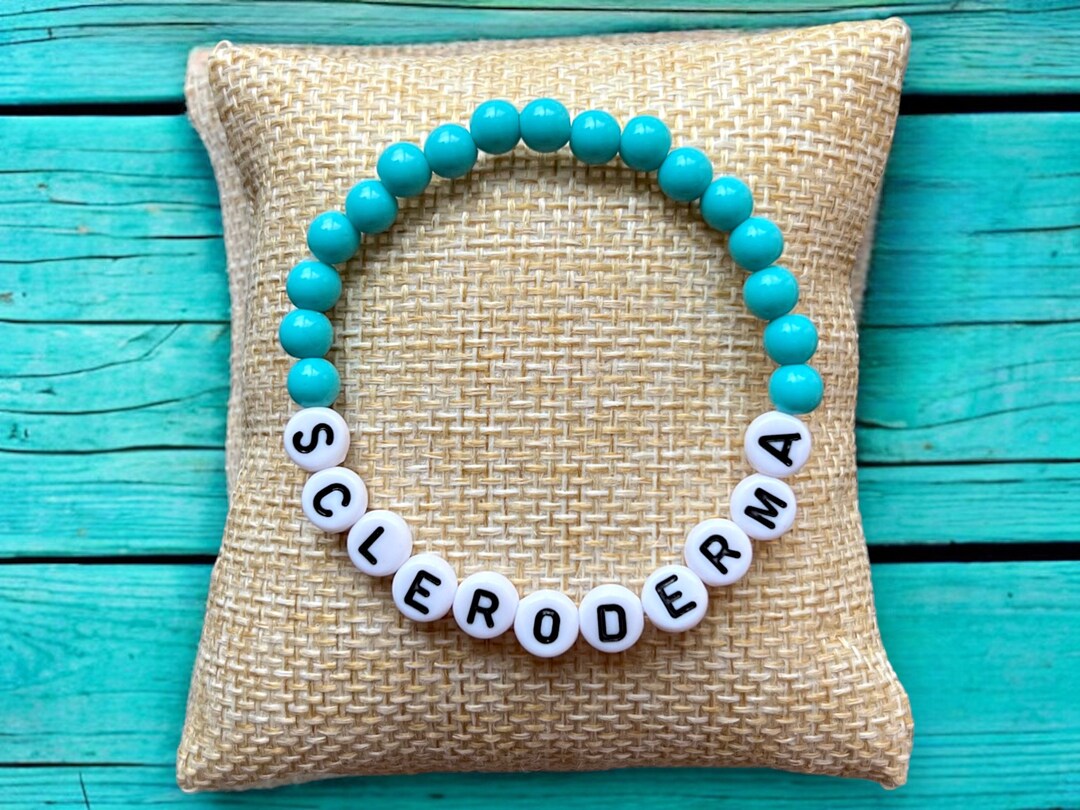 Scleroderma Awareness Rare Disease Custom Handcrafted Beaded Stretch ...