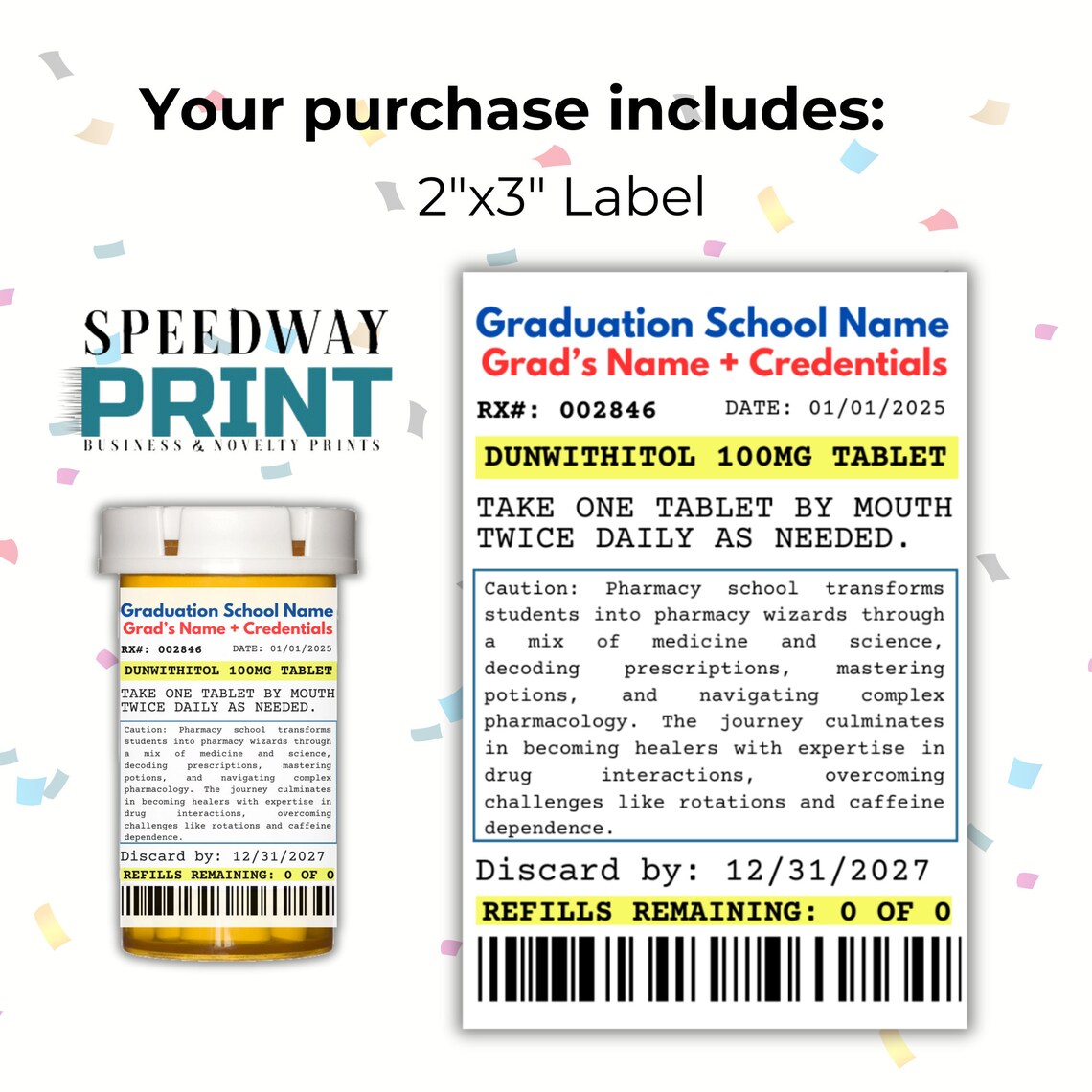 Pharmd Graduation Party Favor Idea Custom Printable Pharmacist Label ...