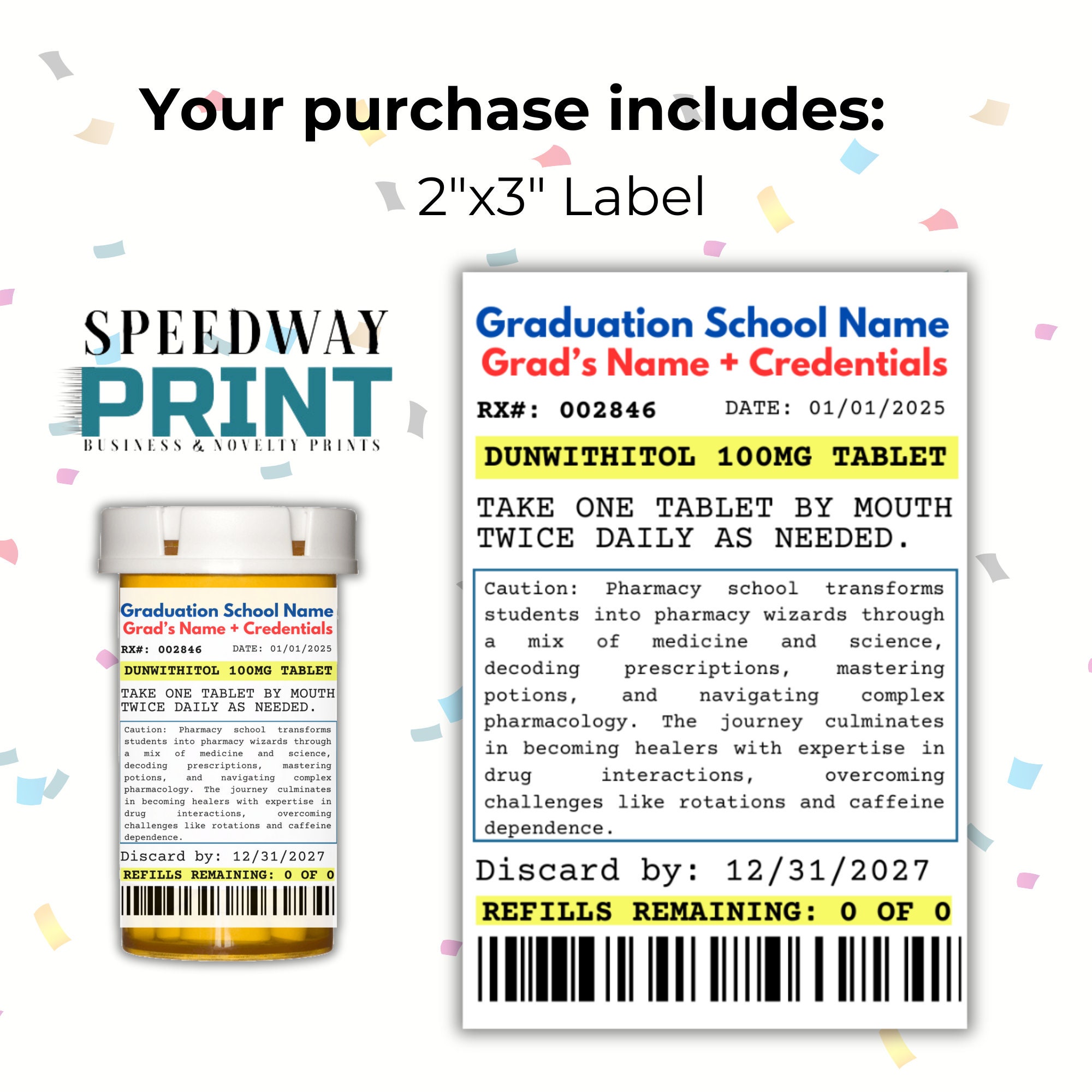 Pharmd Graduation Party Favor Idea Custom Printable Pharmacist Label ...