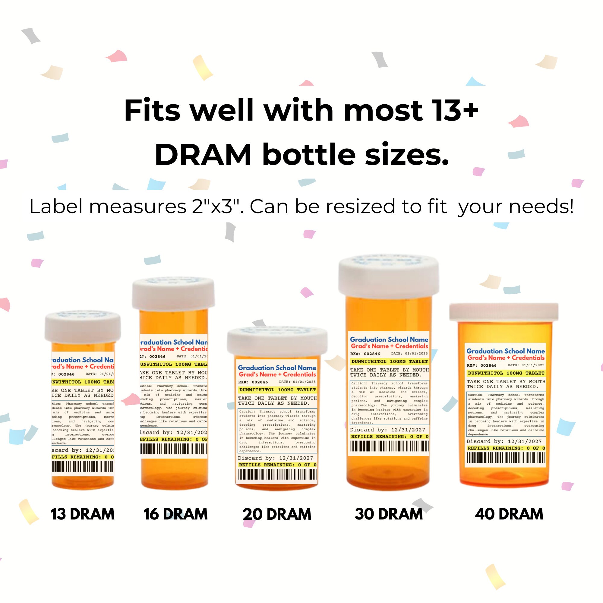 Pharmd Graduation Party Favor Idea Custom Printable Pharmacist Label ...