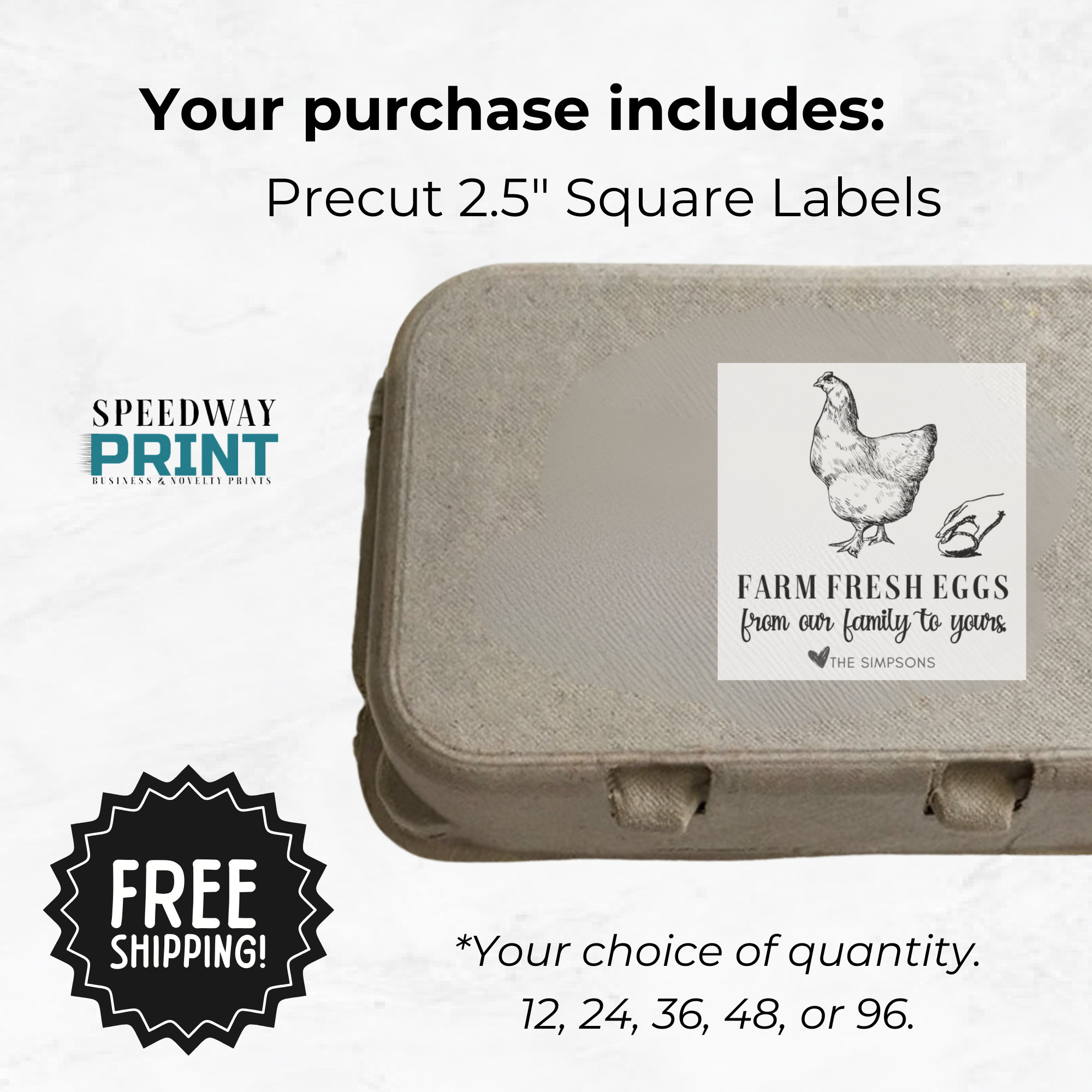 Egg Carton Labels Personalized Farm Fresh Eggs Label Vintage Chicken ...