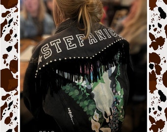 Custom Tarot Card Jacket Leather, Suede, or Denim Jackets Western ...