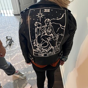 Custom Tarot Card Jacket Leather, Suede, or Denim Jackets Western ...