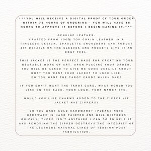 Custom Tarot Card Jacket Leather, Suede, or Denim Jackets Western ...