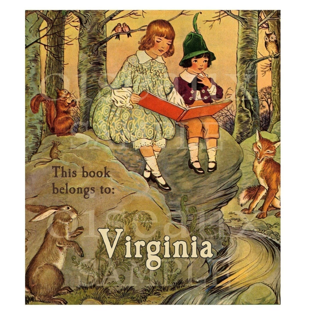 Storytime Bookplates Personalized Book Labels Custom - Etsy