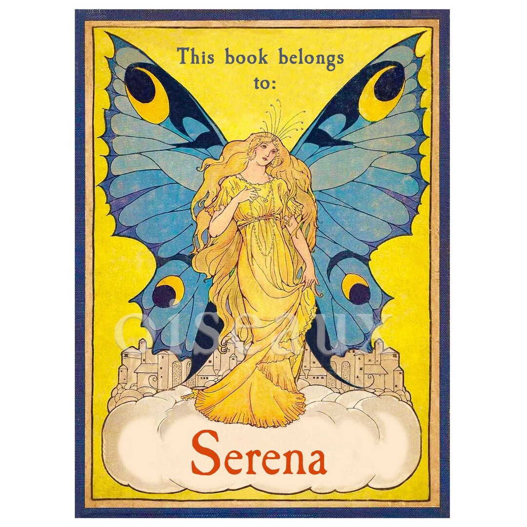 Butterfly Fairy Bookplates - Personalized Book Labels - Set of 24 ...