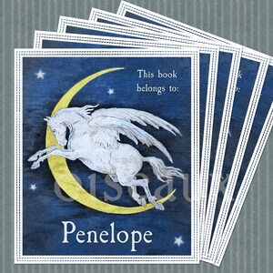 Pegasus Bookplates - Personalized Fantasy Book Labels - Children's ...