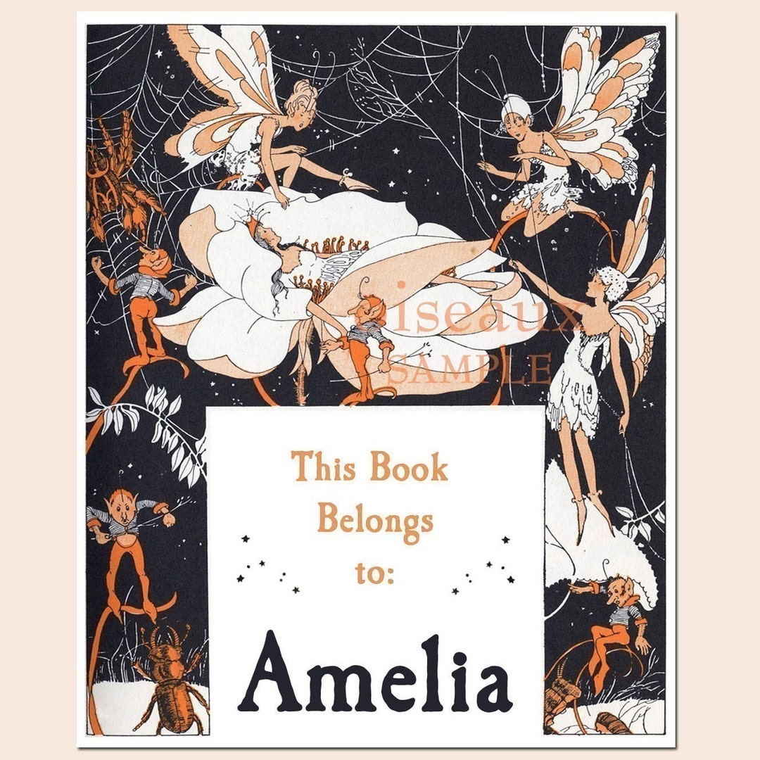 Fairies & Elves Bookplates Vintage Book Labels Personalized Gift ...