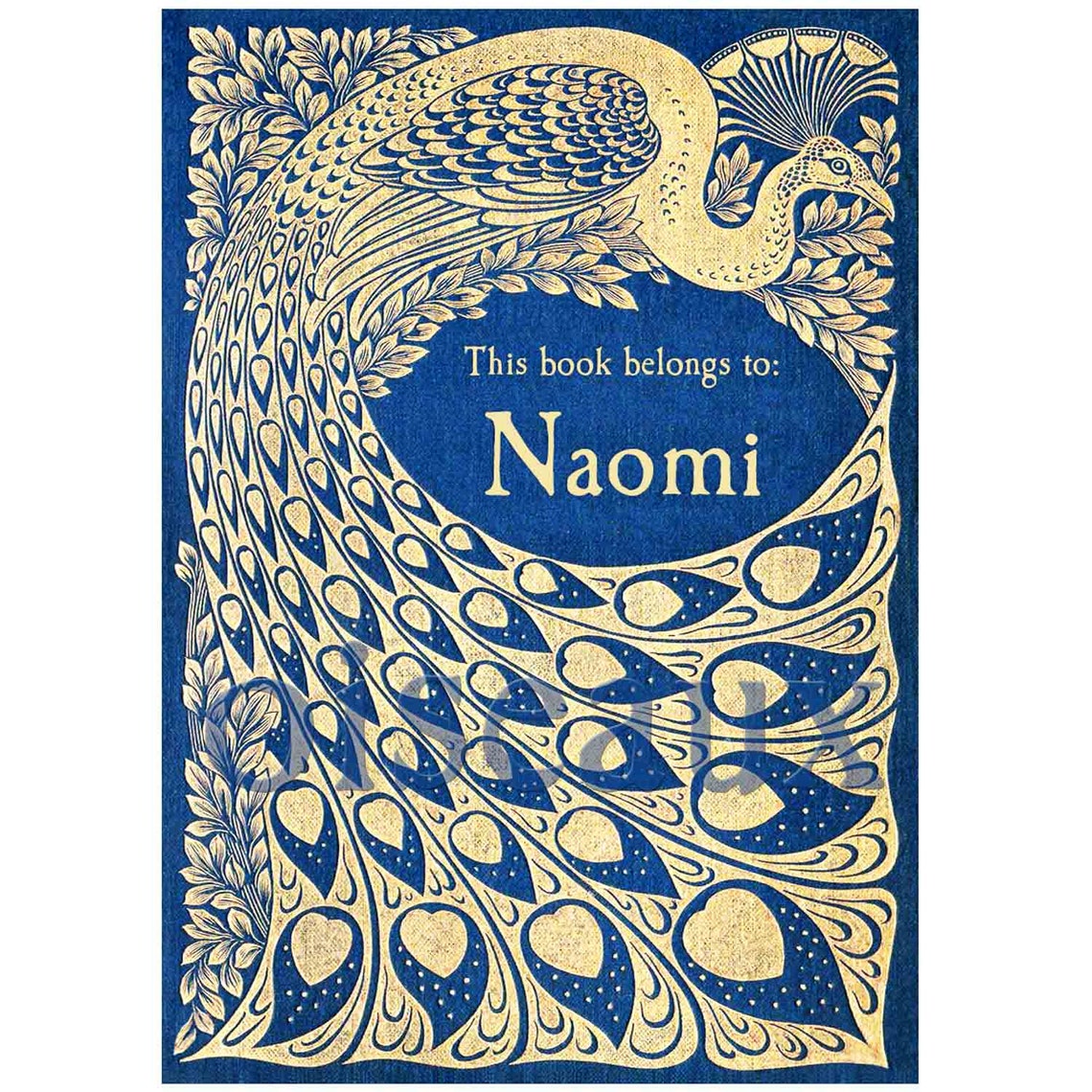 Peacock Bookplates - Personalized Vintage Book Labels - Beautiful ...