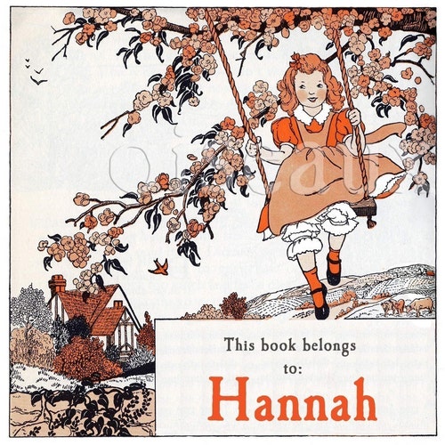 Tulip Child Bookplates Personalized Vintage Girl's Book - Etsy