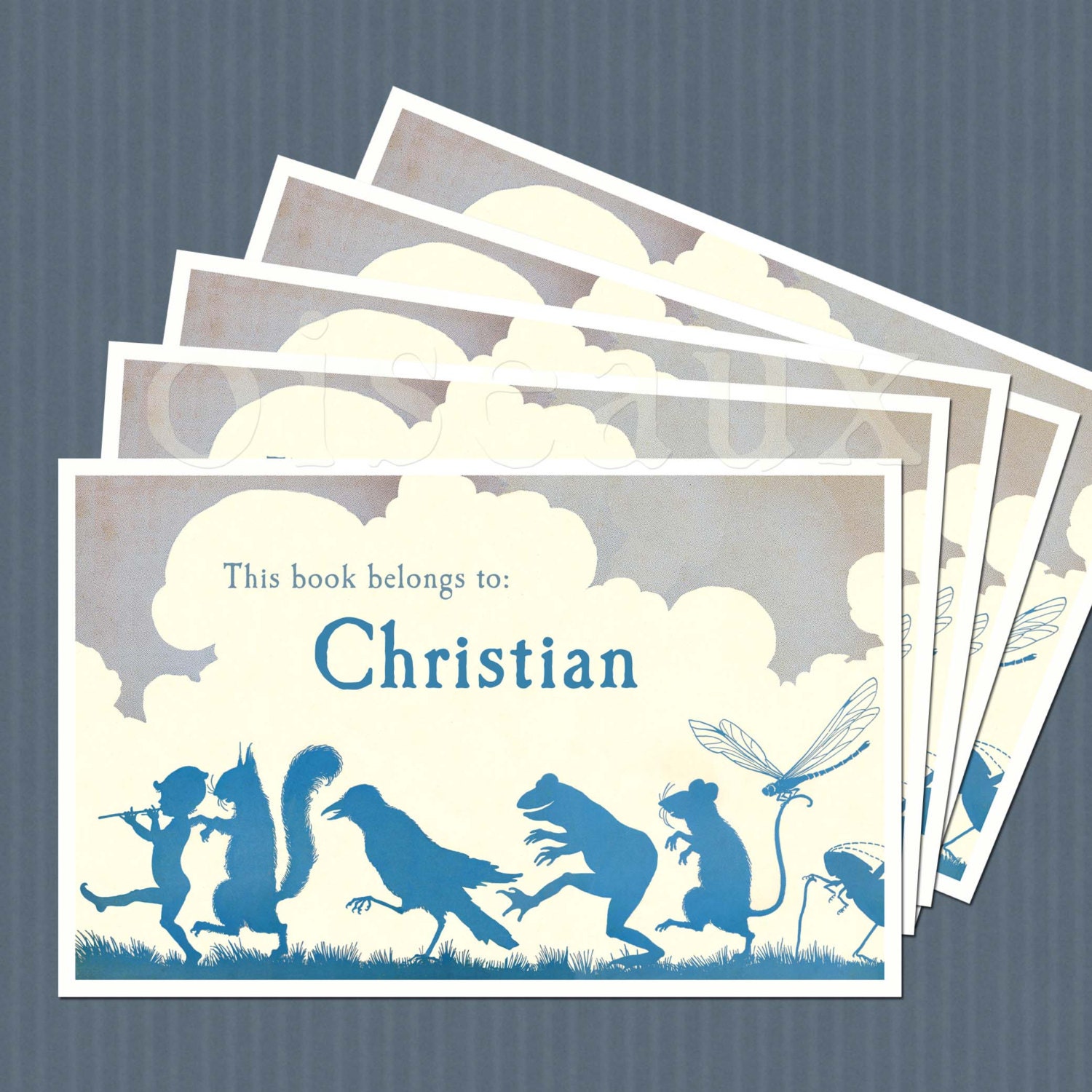 Elf Parade Bookplates - Personalized Vintage Fairy Book Labels ...