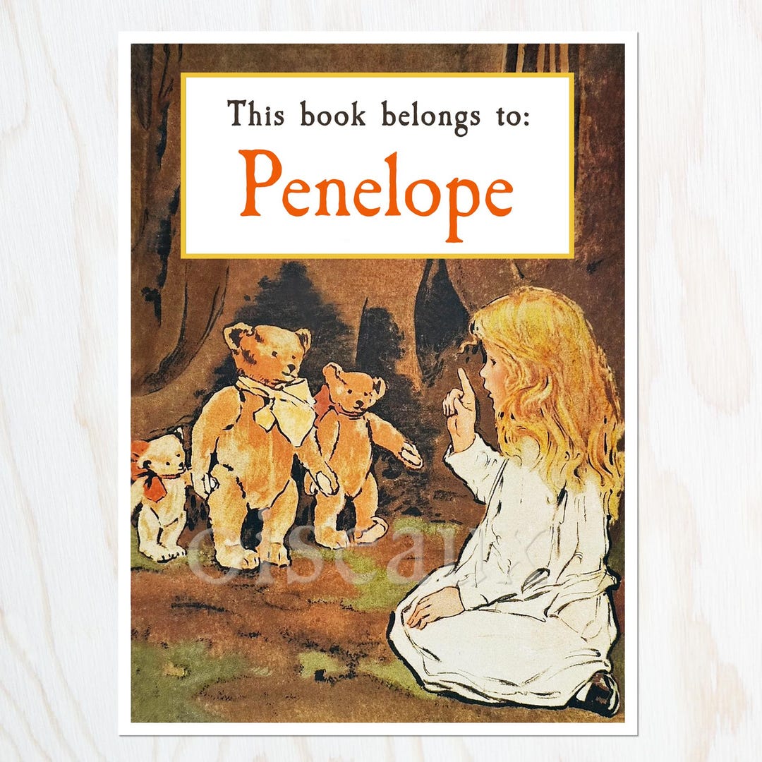 Teddy Bear Lesson Bookplates - Personalized Book Labels, Baby Shower ...