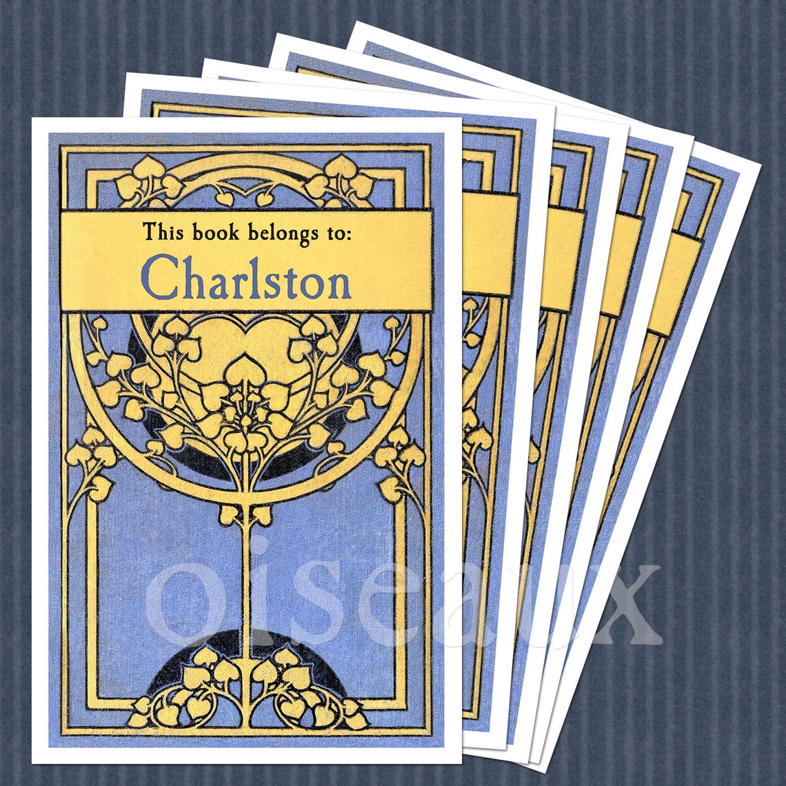 Vintage Foxglove Tree Bookplates Personalized Book Labels | Etsy