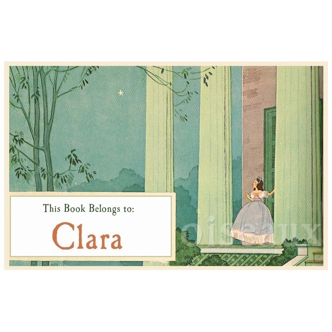 First Star Bookplates - Personalized Vintage Ex Libris - Lovely Girl's ...