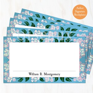 Author Bookplates - Space for Signature + Dedication - Personalized ...