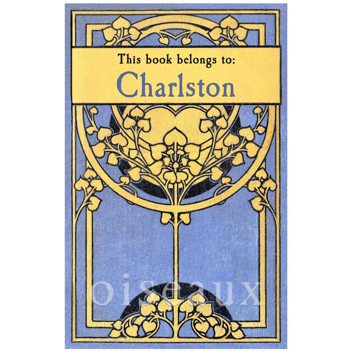 Vintage Foxglove Tree Bookplates Personalized Book Labels | Etsy