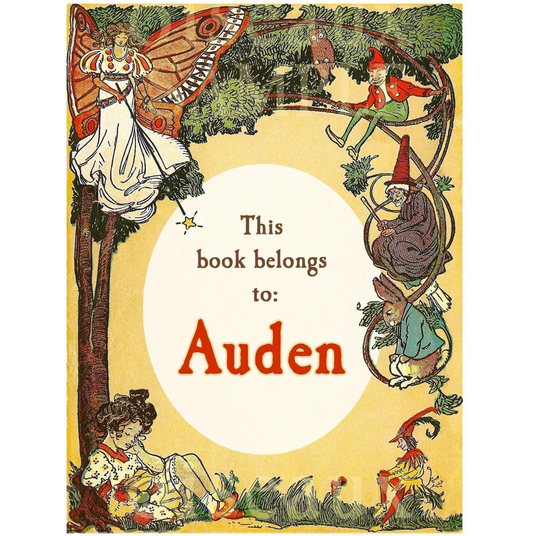 Fairytale Personalized Bookplates - Vintage Book Labels - Teacher Gift ...