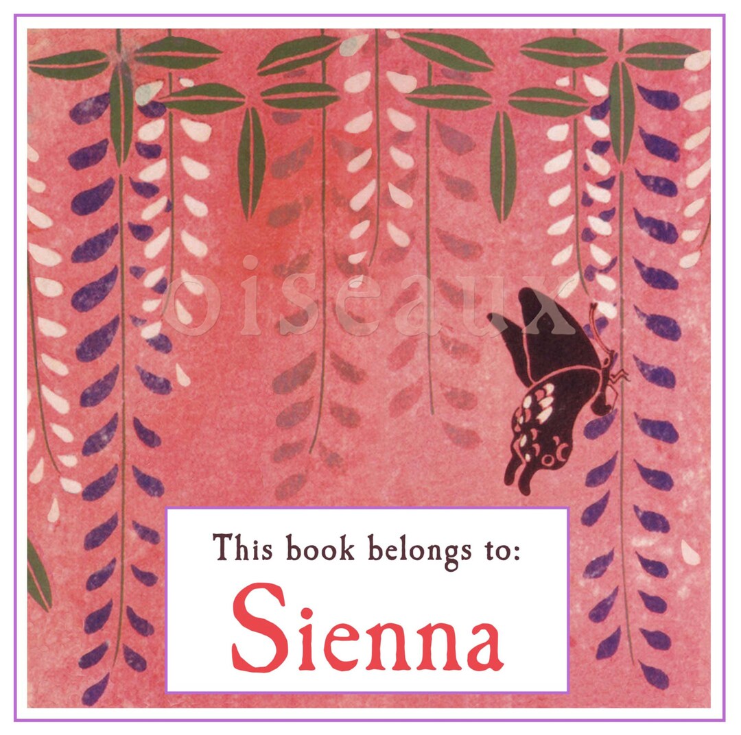 Butterfly Jungle Bookplates - Personalized Vintage Book Labels ...