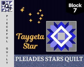 Merope Star Block Pleiades Quilt Pattern Adaption Paper | Etsy