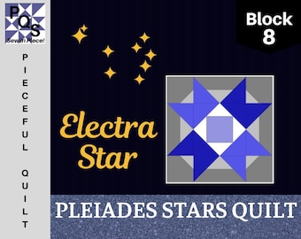 Merope Star Block Pleiades Quilt Pattern Adaption Paper | Etsy