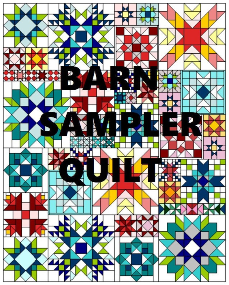 Barn Star Sampler Quilt Pattern Adaption *QUILT ALONG* Booklet - Paper ...