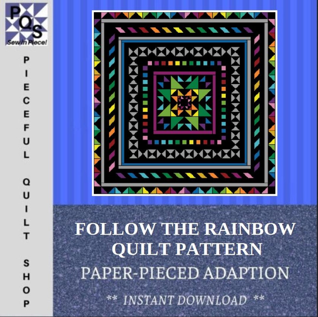 Follow the Rainbow Quilt Pattern Adaption - All Paper Pieced! - Etsy