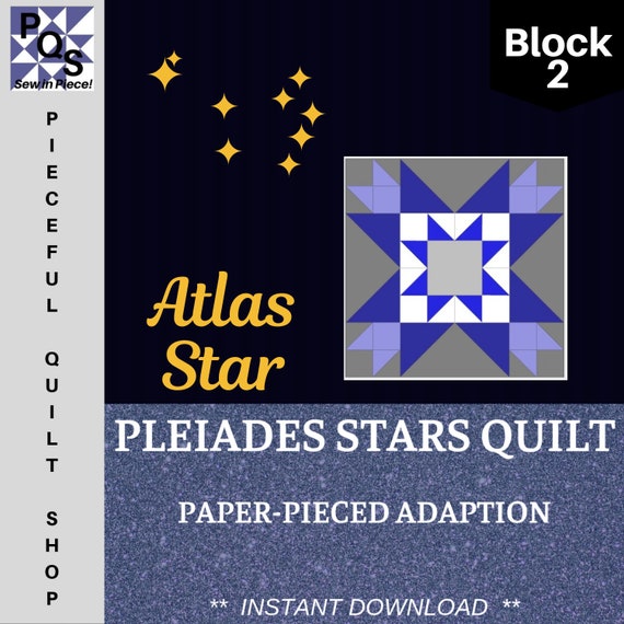 Atlas Star Pleiades Quilt Pattern Adaption Paper Pieced | Etsy