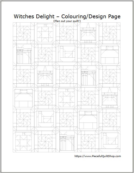 Witches Delight Quilt Pattern Adaption - Paper Pieced Blocks! - Etsy