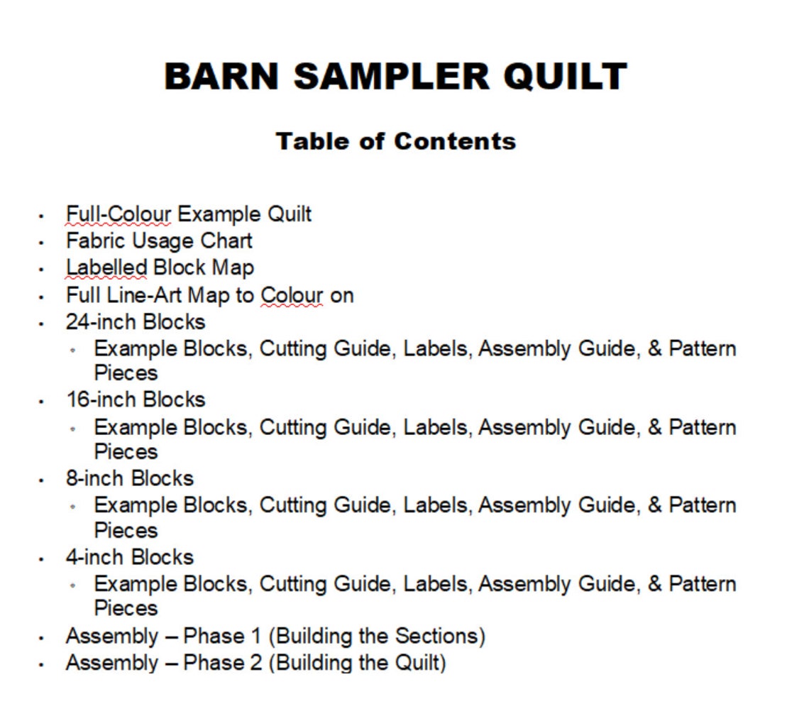 Barn Star Sampler Quilt Pattern Adaption *QUILT ALONG* Booklet - Paper ...