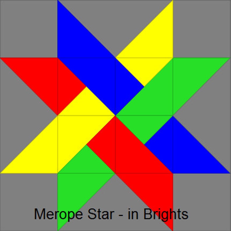 Merope Star Block - Pleiades Quilt Pattern Adaption - Paper Pieced ...