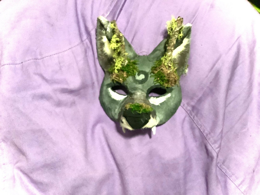 Coyote Mask With Antlers Therian - Etsy