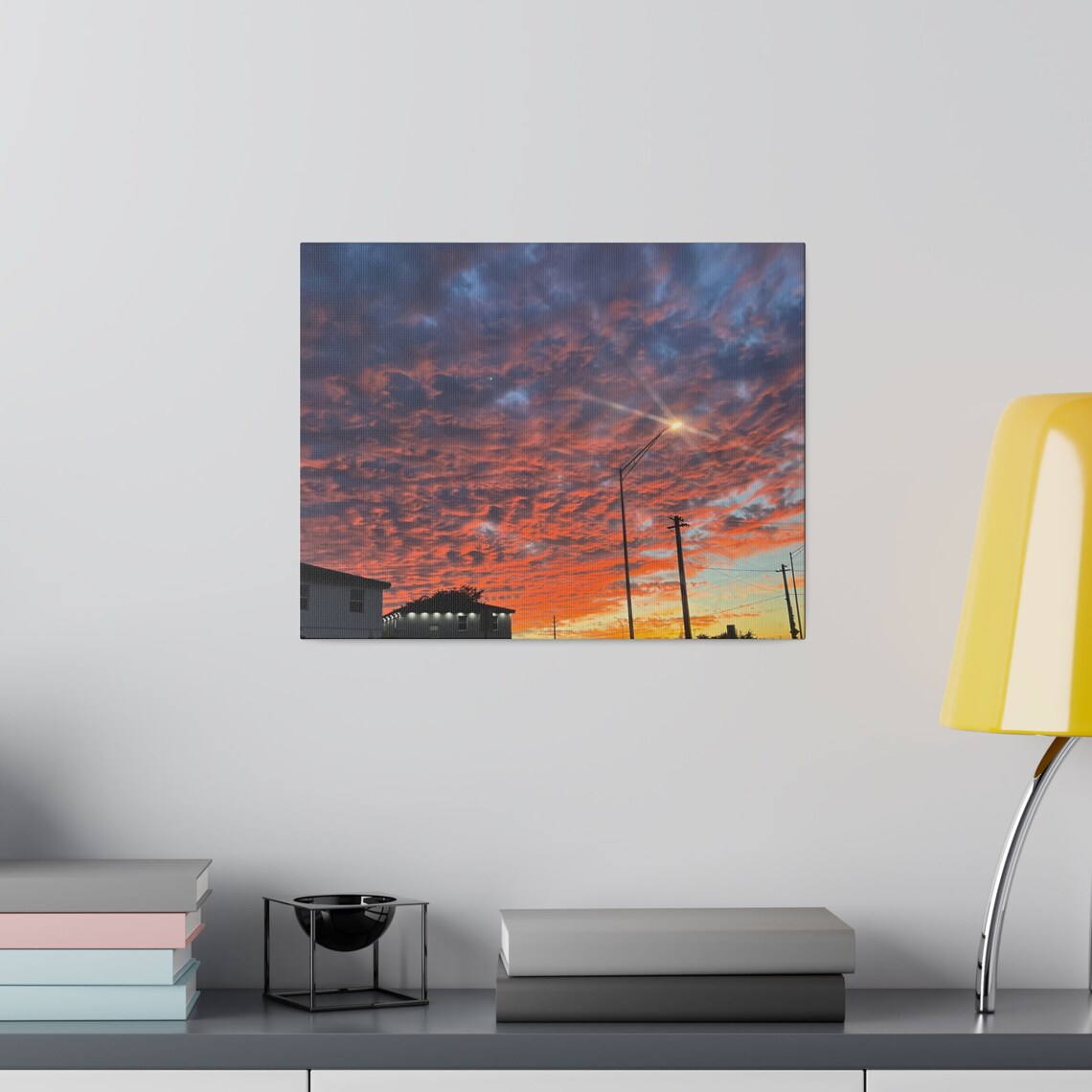 Sunset Canvas Art, Aesthetic Home Decor, Miami Sunsets, Ethereal Sunset ...