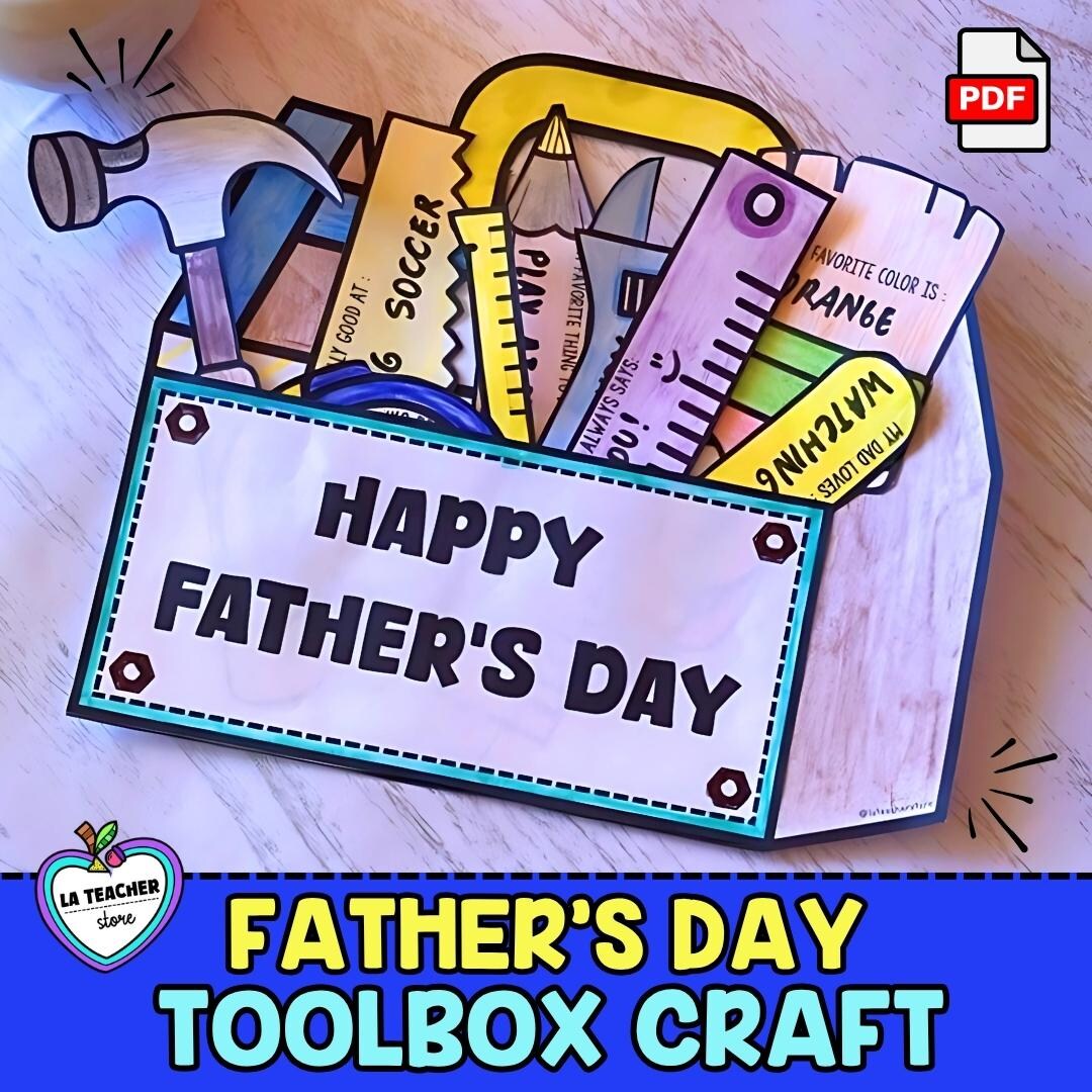 Father’s Day Toolbox Craft – Writing, Coloring & Gift Activity - Etsy