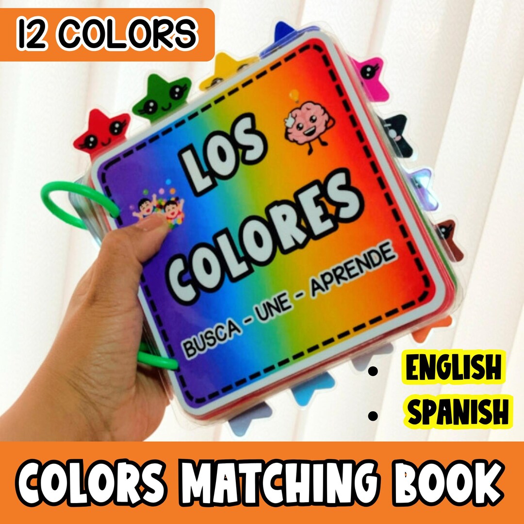 Colors Matching Book, Velcro Game for Color Sorting, Montessori ...