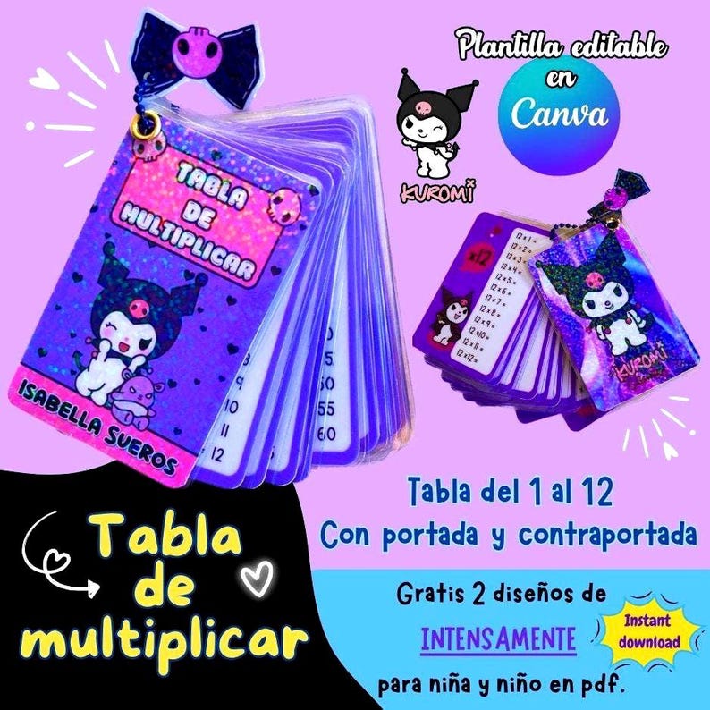 Plantilla Tabla de multiplicar editable / Spanish times tables - Etsy ...